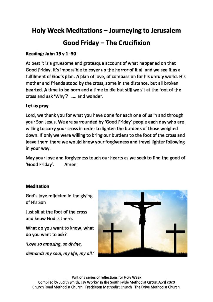 Good Friday Meditation. – The Drive Methodist