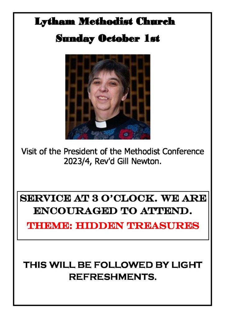 Methodist President’s visit to Lytham. – The Drive Methodist